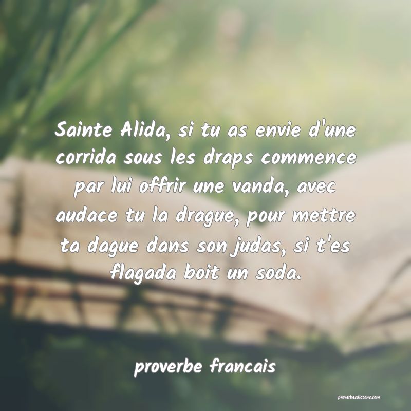 Sainte Alida, si tu as envie d'une corrida sous le...