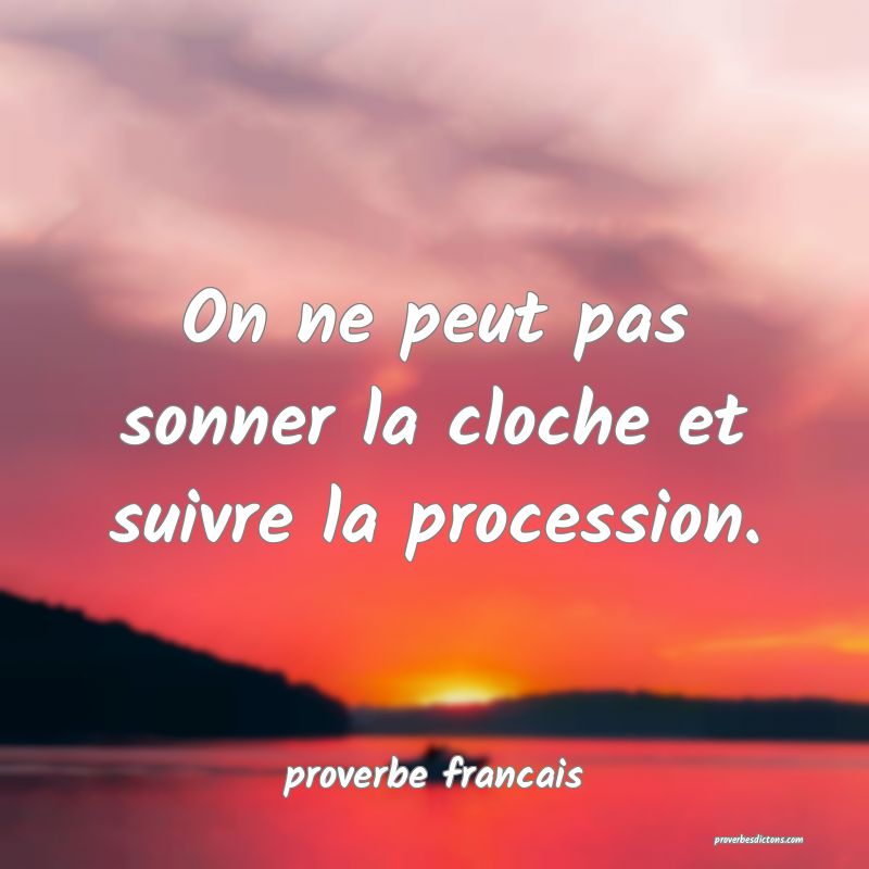 On ne peut à la fois courir et sonner du cor....