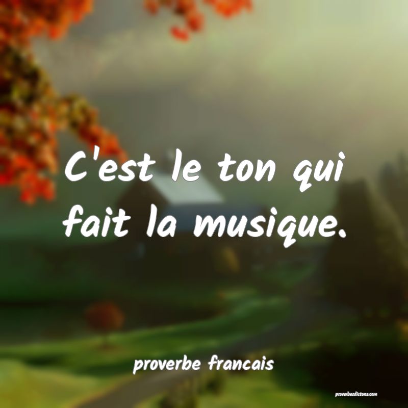 C est Le Ton Qui Fait La Musique C est Le Ton Qui Fait La Musique