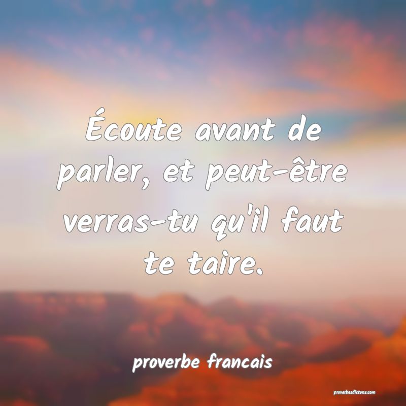 Il est bon de parler, et meilleur de se taire....