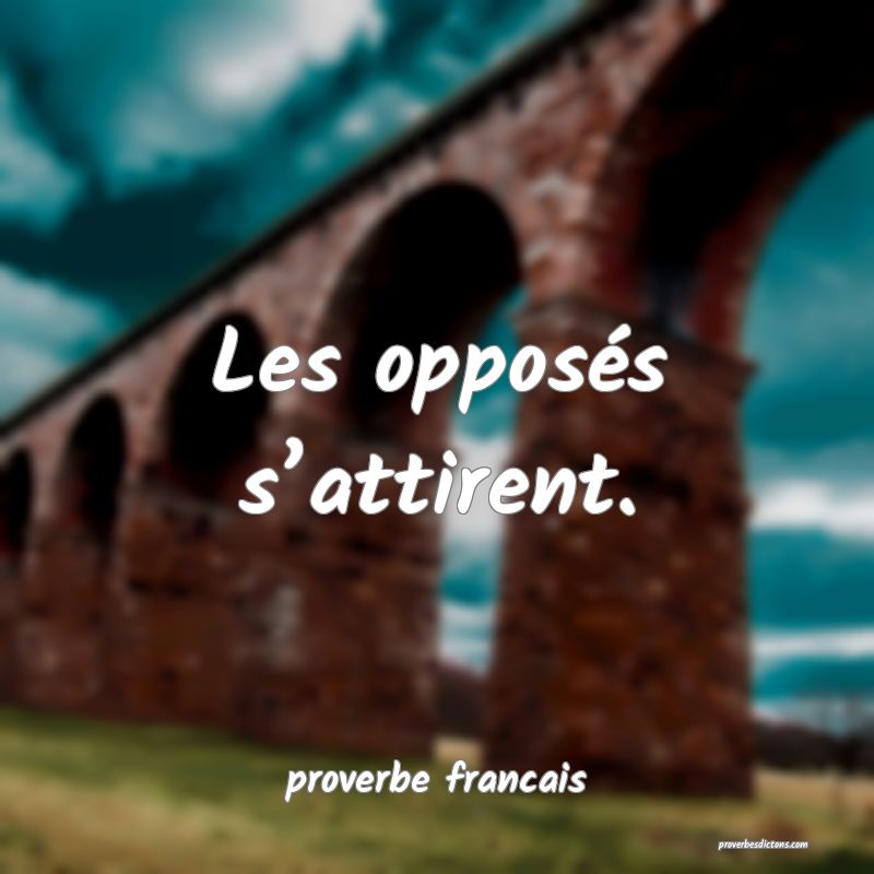 Les opposés s’attirent....
